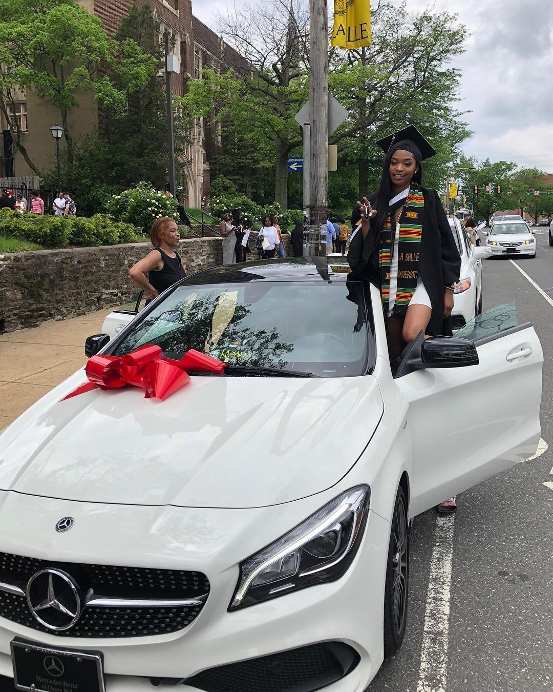 Family Gift Daughter A Brand New Mercedes Benz Car After Graduating ...