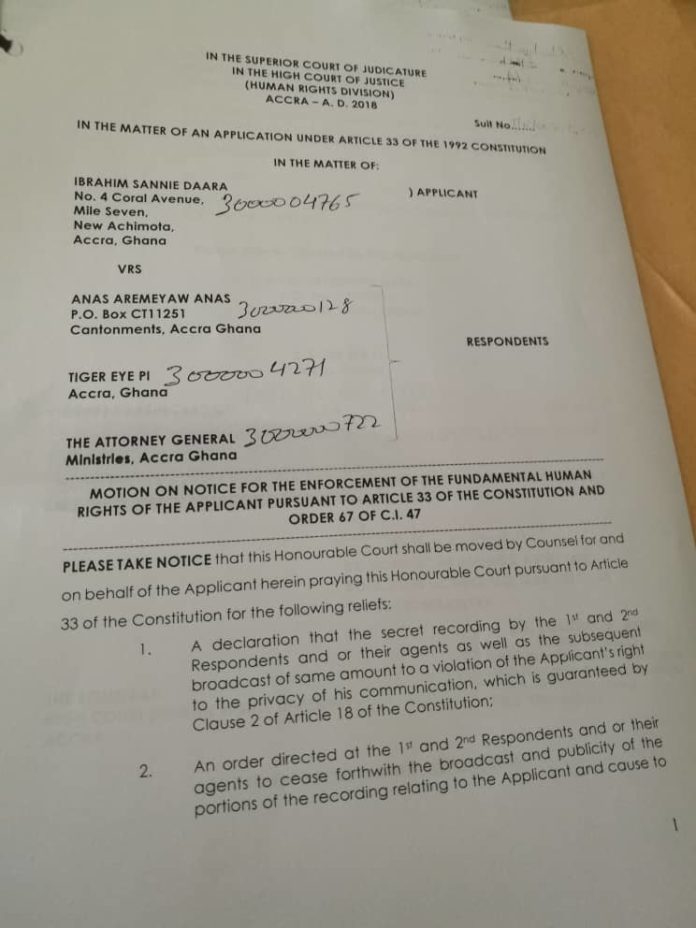 Sabbie Daara sues Anas for defamation