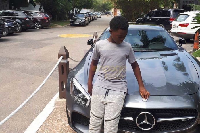 Jackie Appiah's son Damien flaunts his new car on social media - GhPage