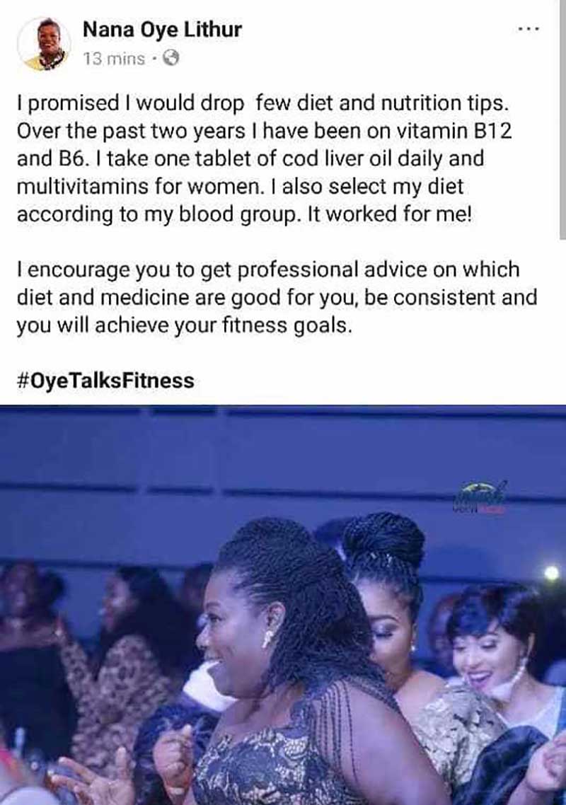 Nana Oye Lithur 'punches' ex-husband Tony Lithur in a new Facebook post ...