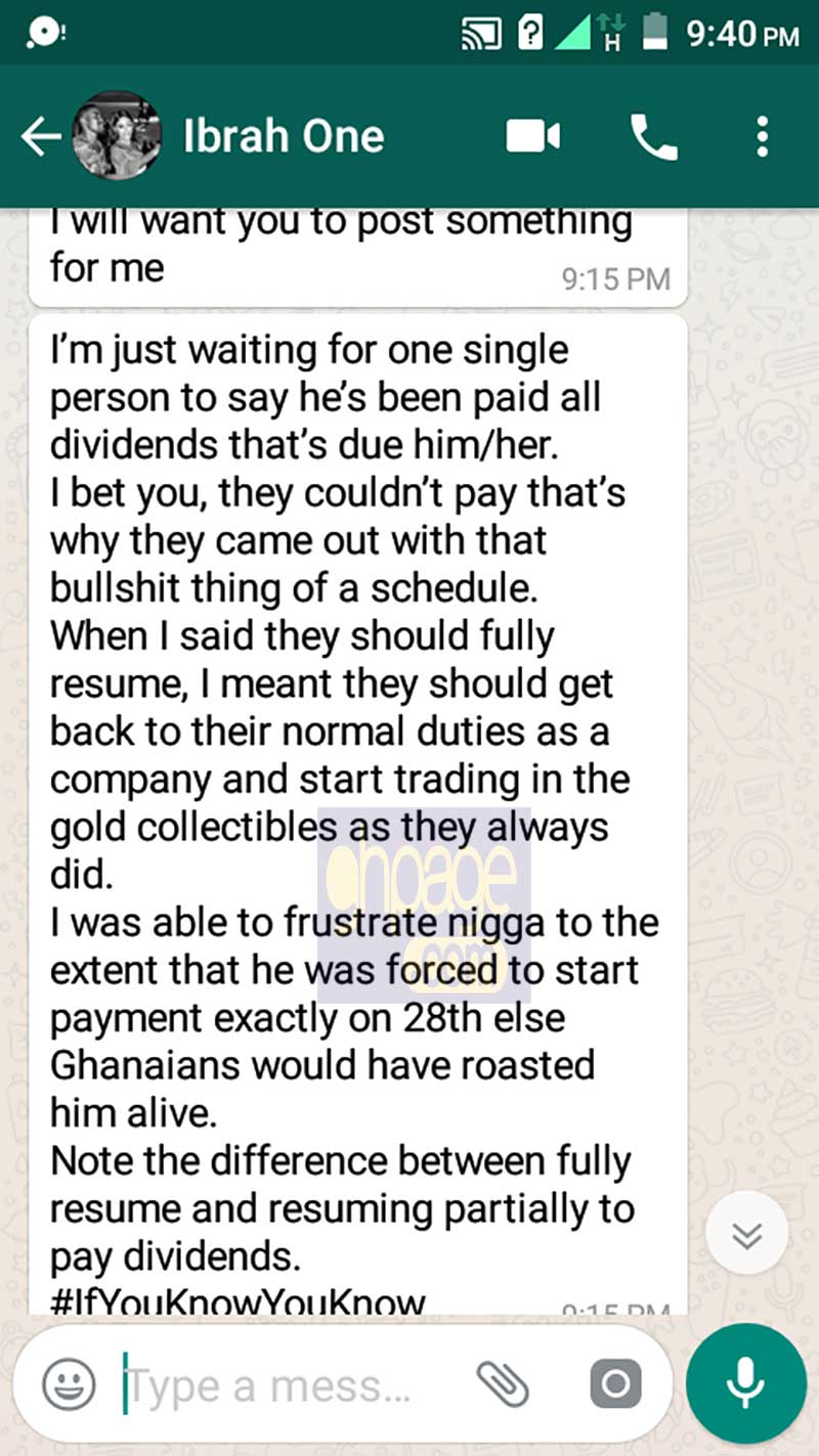 Ibrah One reacts to Menzgold reopen mockery with more revelations - GhPage