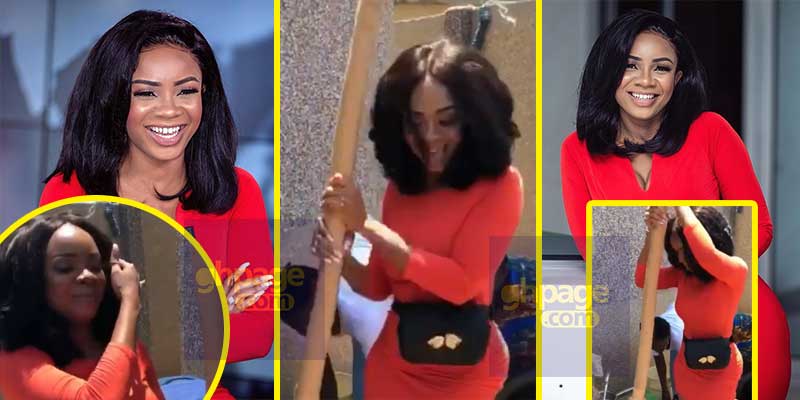 Serwaa Amihere of GHOne shows her fufu pounding skills - GhPage