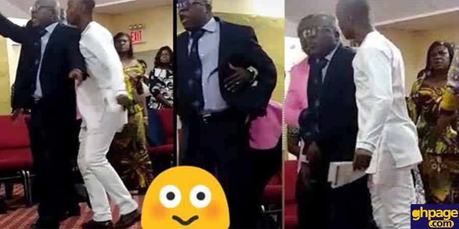 Church members fight Pastor and wife during service