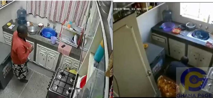 Housemaid caught on CCTV defecating in kitchen - GhPage