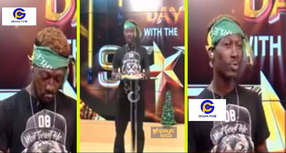 Supa aka Ghana 2pac reads sports news on UTV day with the stars - GhPage
