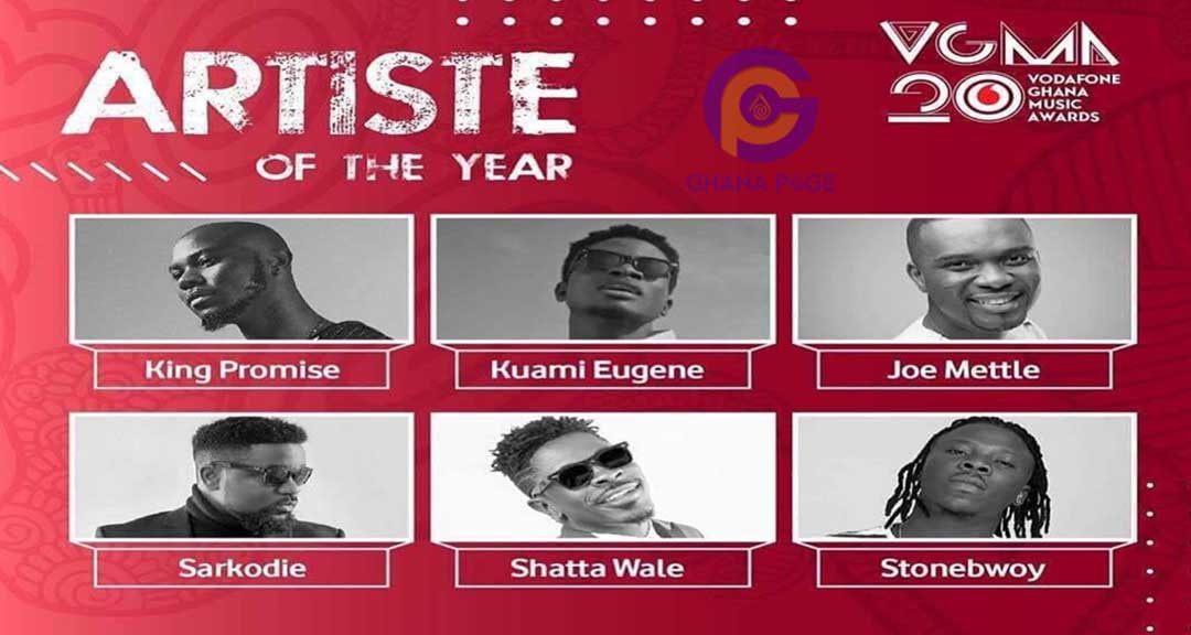 List of artists battling for Artist of the Year at VGMA 2019 - GhPage