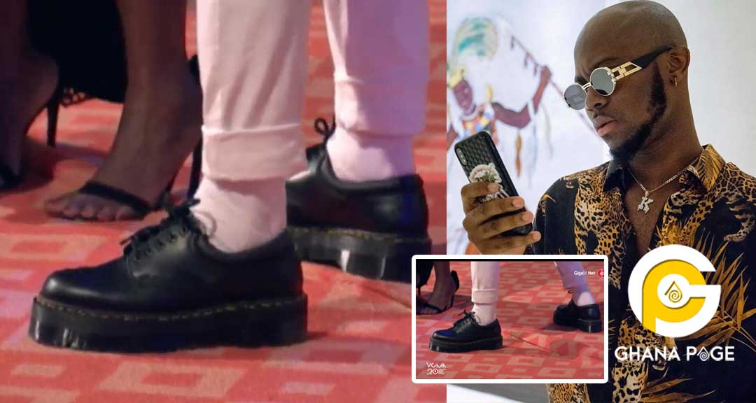 King Promise once again rocks the VGMA 2019 red carpet with big shoes