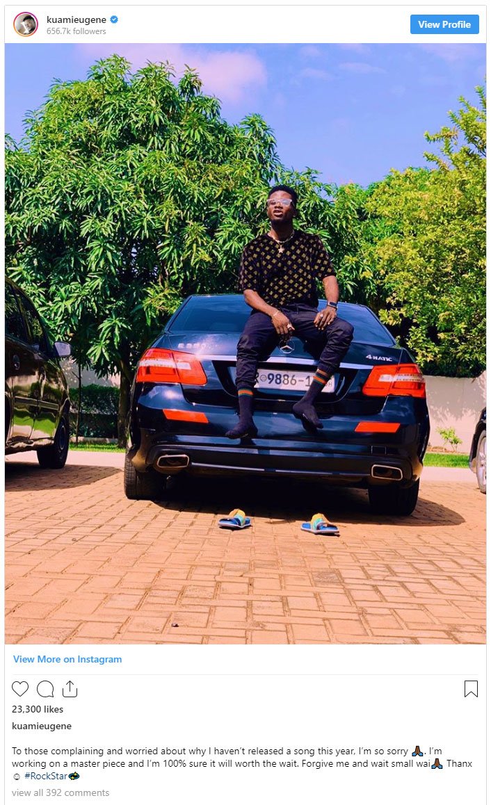 Kuame Eugene reveals why he hasn’t released a new song this year