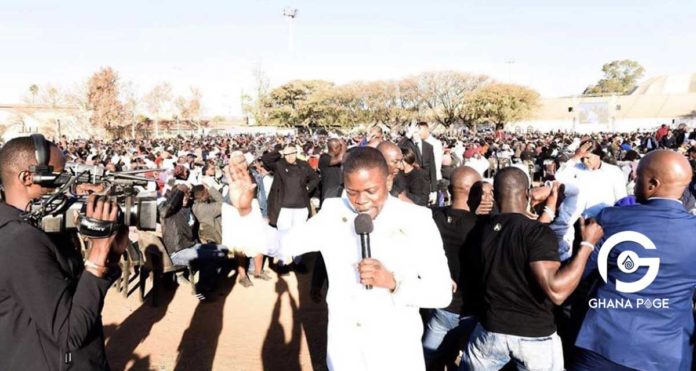 Holy Spirit appears in Prophet Bushiri’s church in a physical form