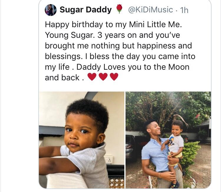 Kidi shares adorable photos of his son as he celebrates his 3rd ...