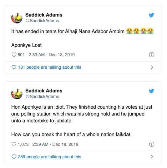 Fact Check: Hon Aponkye lost the Assembly member election-He only won ...