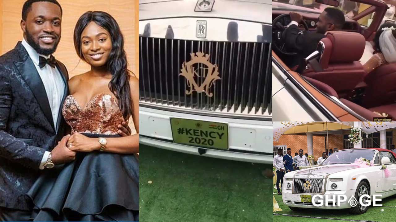 Moment Mr. & Mrs. Osei Asante rode in a customized Rolls Royce to their ...