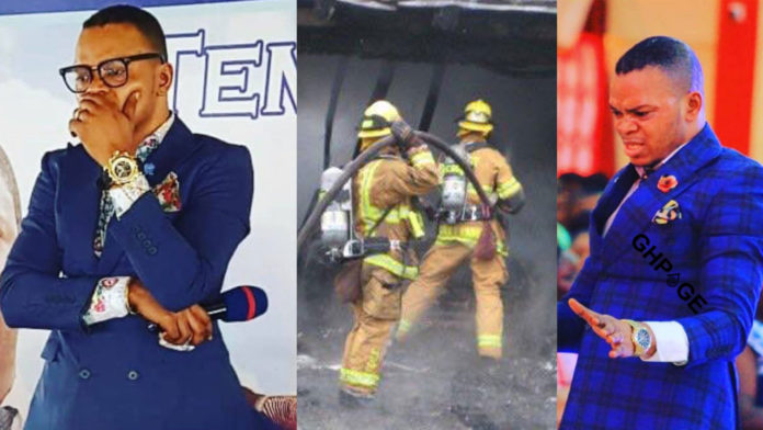 Fire guts the Tema branch of Obinim's church