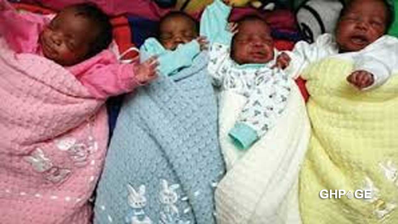 Woman, 30, gives birth to quadruplets at home without the assistance of ...