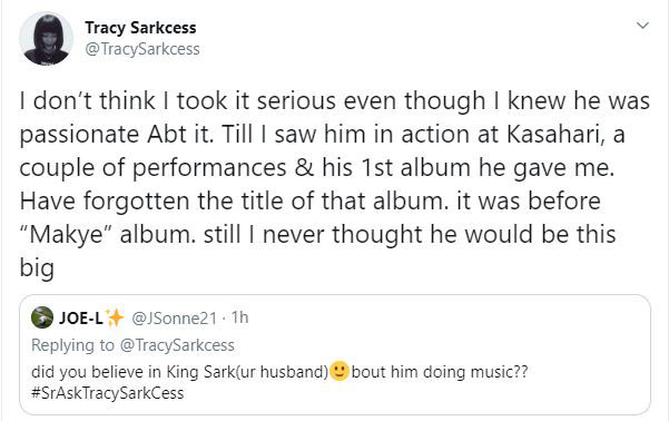 I didn’t believe in Sarkodie when he started music – Tracy Sarkcess ...