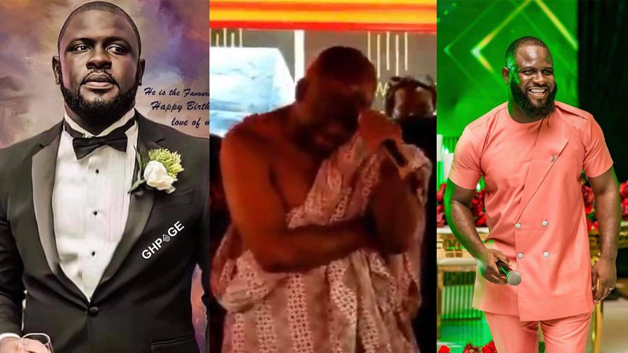 Father of the late Kwadwo Wiafe weeps at his funeral - GhPage