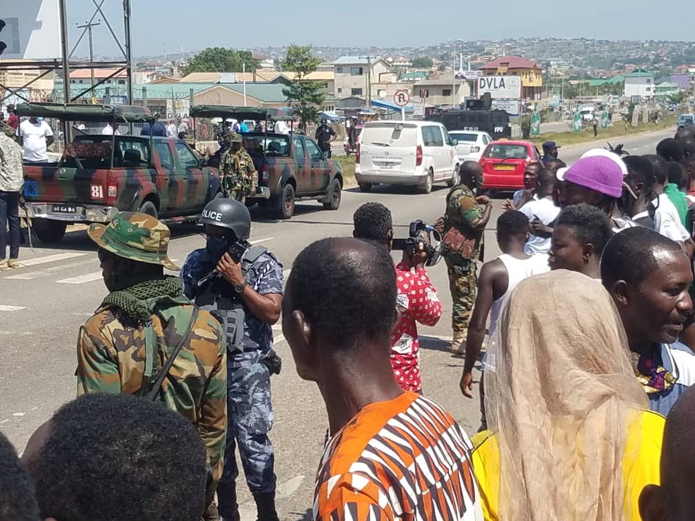 Residents of Awoshie crash with Police and Military after protest over ...