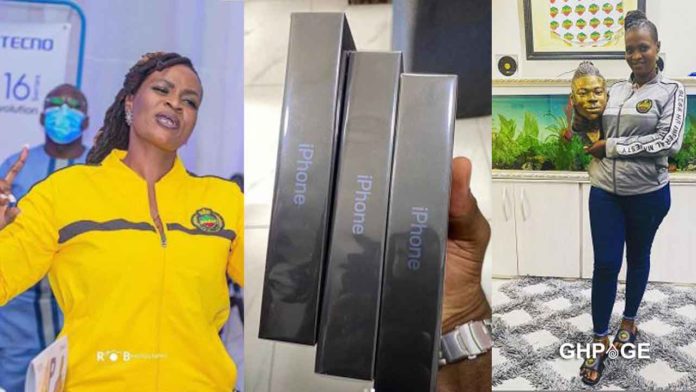 Ayisha Modi shows off her 3 newly acquired iPhone 12 phones - GhPage