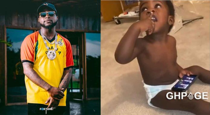 Little boy bursts with happiness after listening to Davido's FEM song ...