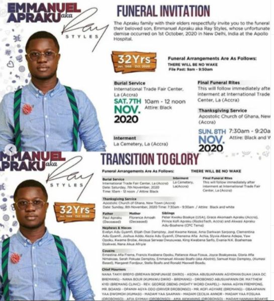 Details of the final funeral rite and burial of Ray Styles released ...