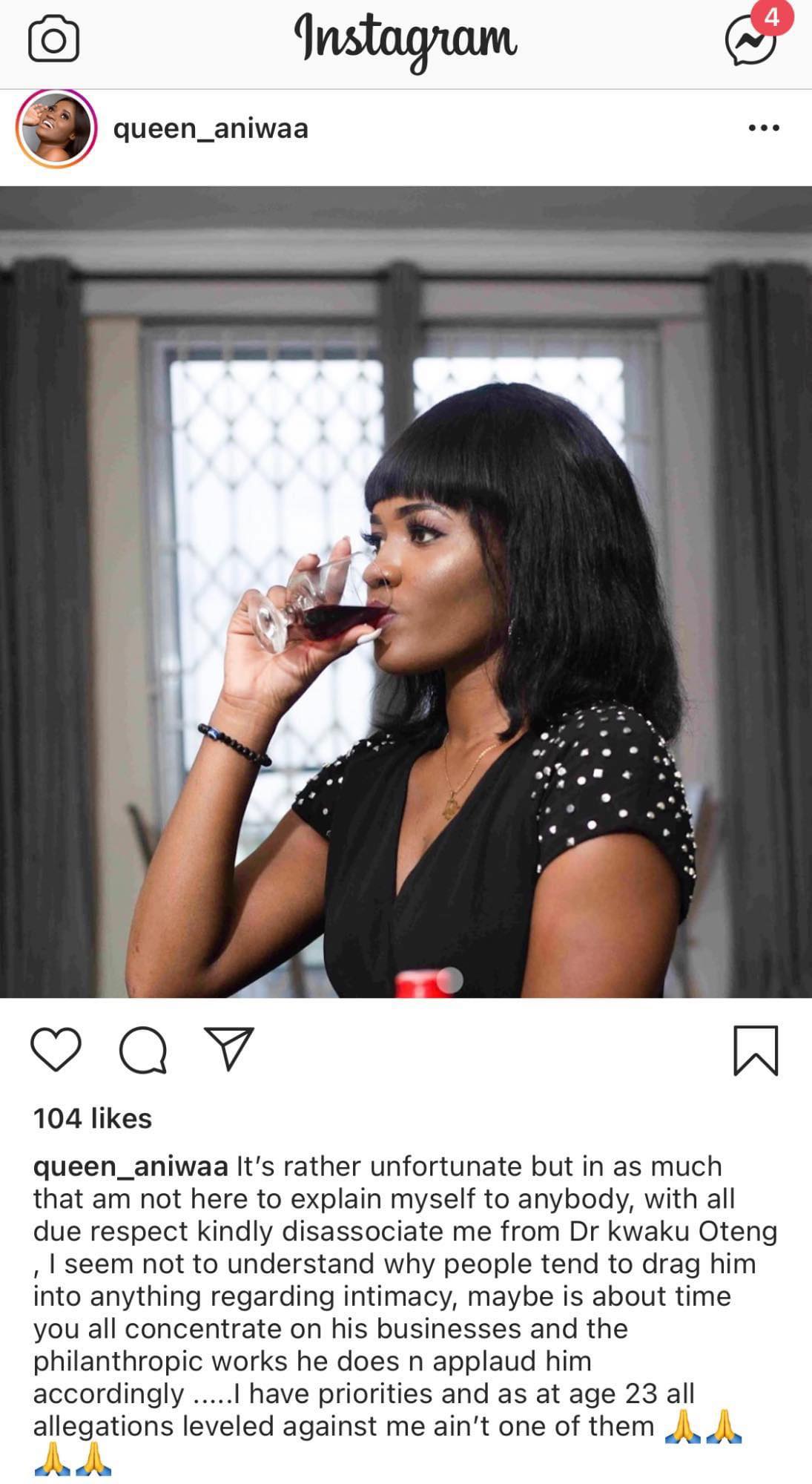 Aniwaa, the girl accused of being pregnant for Dr. Kwaku Oteng reacts ...