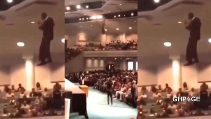 Pastor enters his church auditorium mysteriously walking through the ...