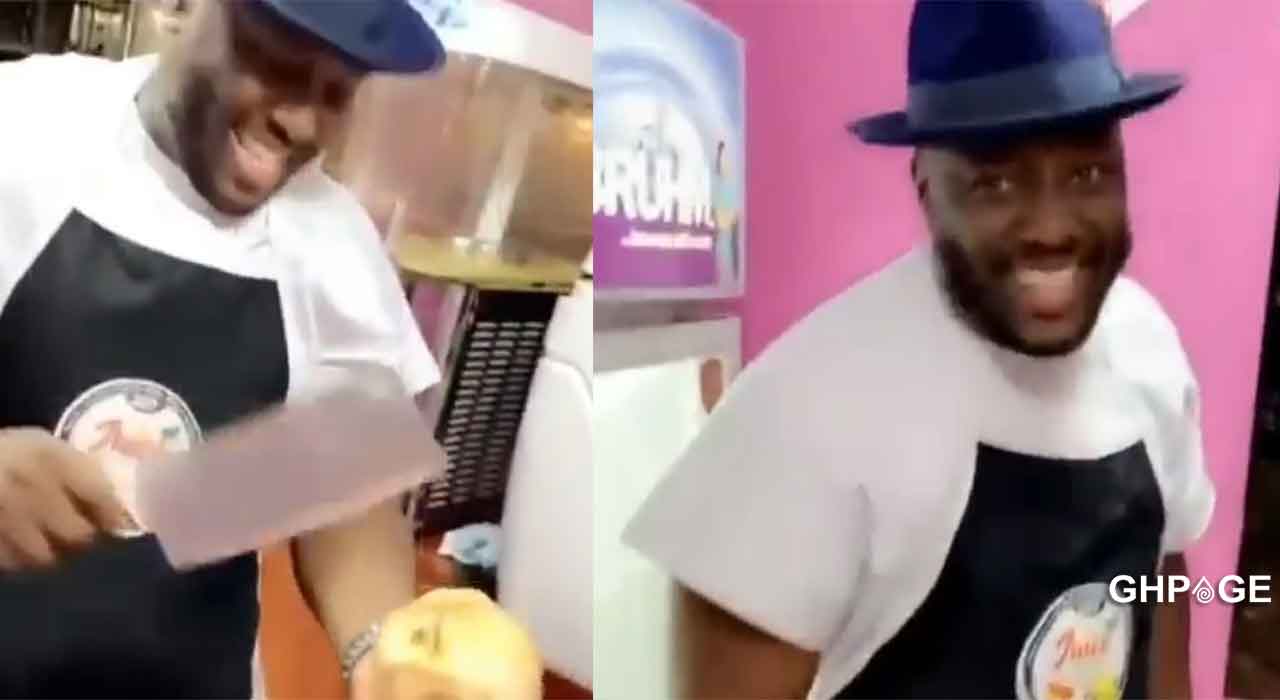 Musician Coded of 4×4 now sells coconut in a kiosk for a living