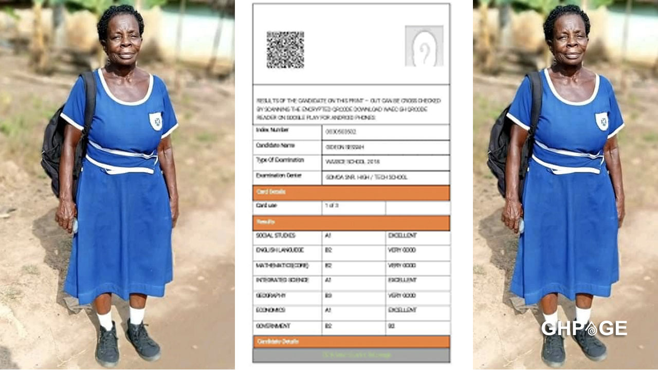 Results of Grandma who sat for 2020 BECE surfaces on social media - GhPage