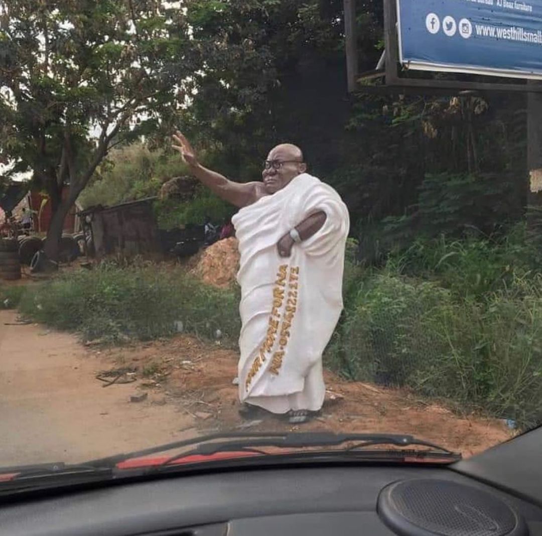 Sculpture of Nana Akufo Addo goes viral on social media - GhPage
