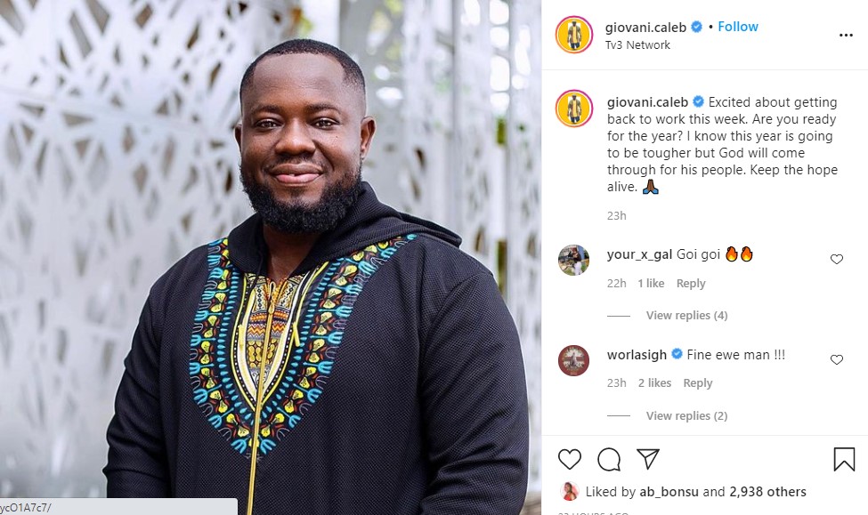 Giovani Caleb responds to critics after replacing Nii Kpakpo as host of ...