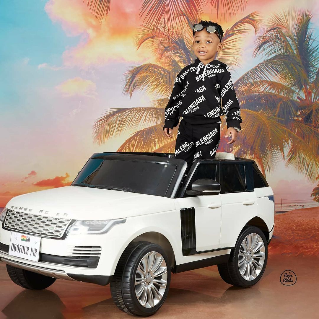 Obofour Jnr turns three(3) shares photo of his customized Range Rover ...