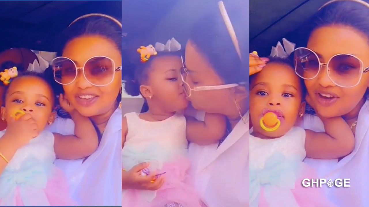 Nana Ama Mcbrown kisses Baby Maxin again in new video - GhPage