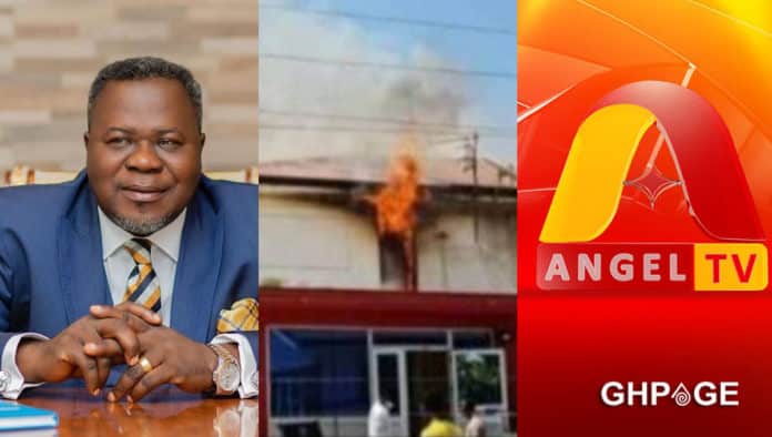 Angel TV back on-air less than 24hrs after fire gutted studio - GhPage