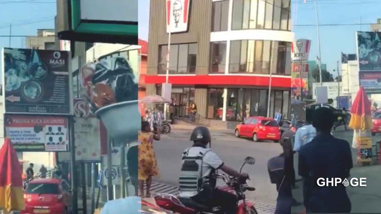 Video: Armed robbers run to Osu KFC to seek cover after area boys ...