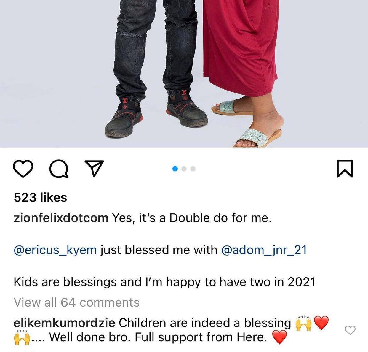 Zionfelix finally congratulates his two babymamas for giving him a son ... Zionfelix finally congratulates his two babymamas for giving him a son ...