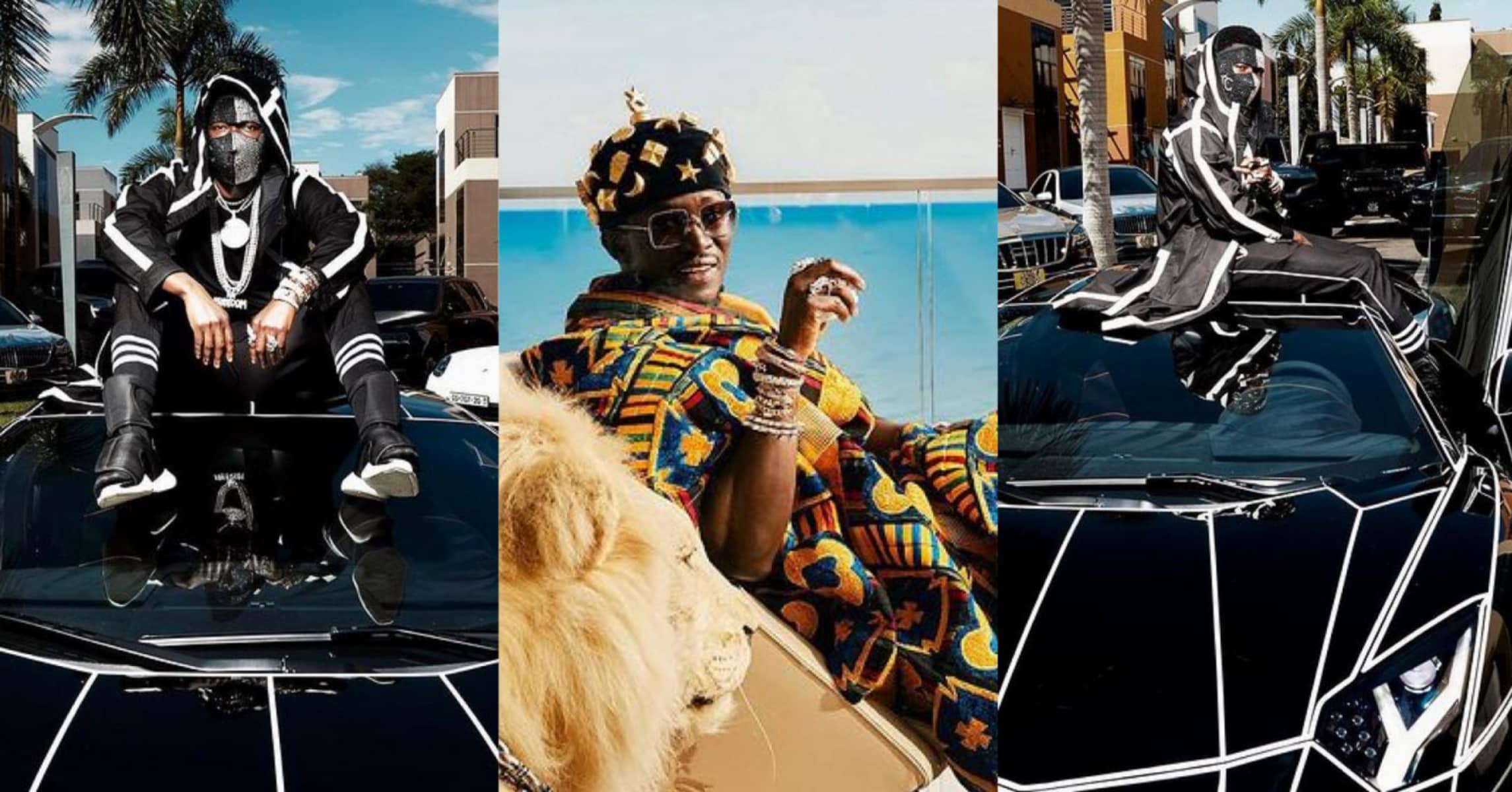 Ghanaian billionaire, Cheddar puts his expensive fleet of cars on ...