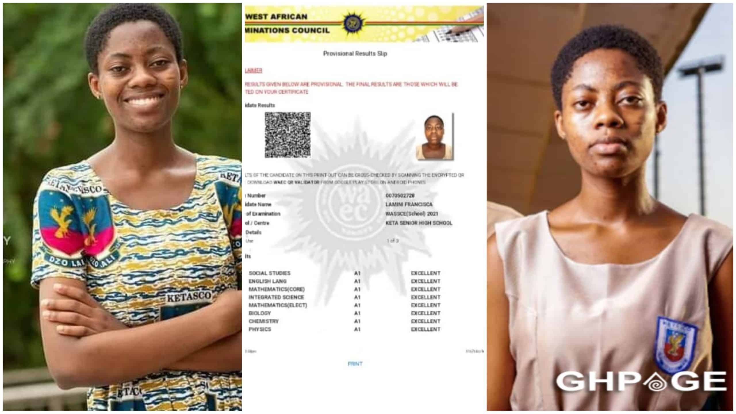 Keta SHS’ Francisca Lamini blows 8A’s in WASSCE after scoring same in ...