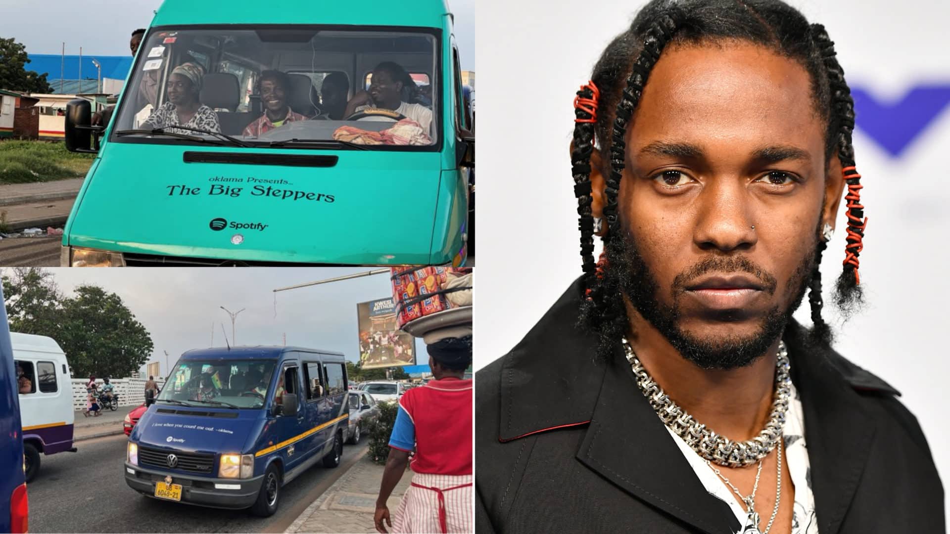 Kendrick Lamar promotes album in Ghana using "trotro' buses