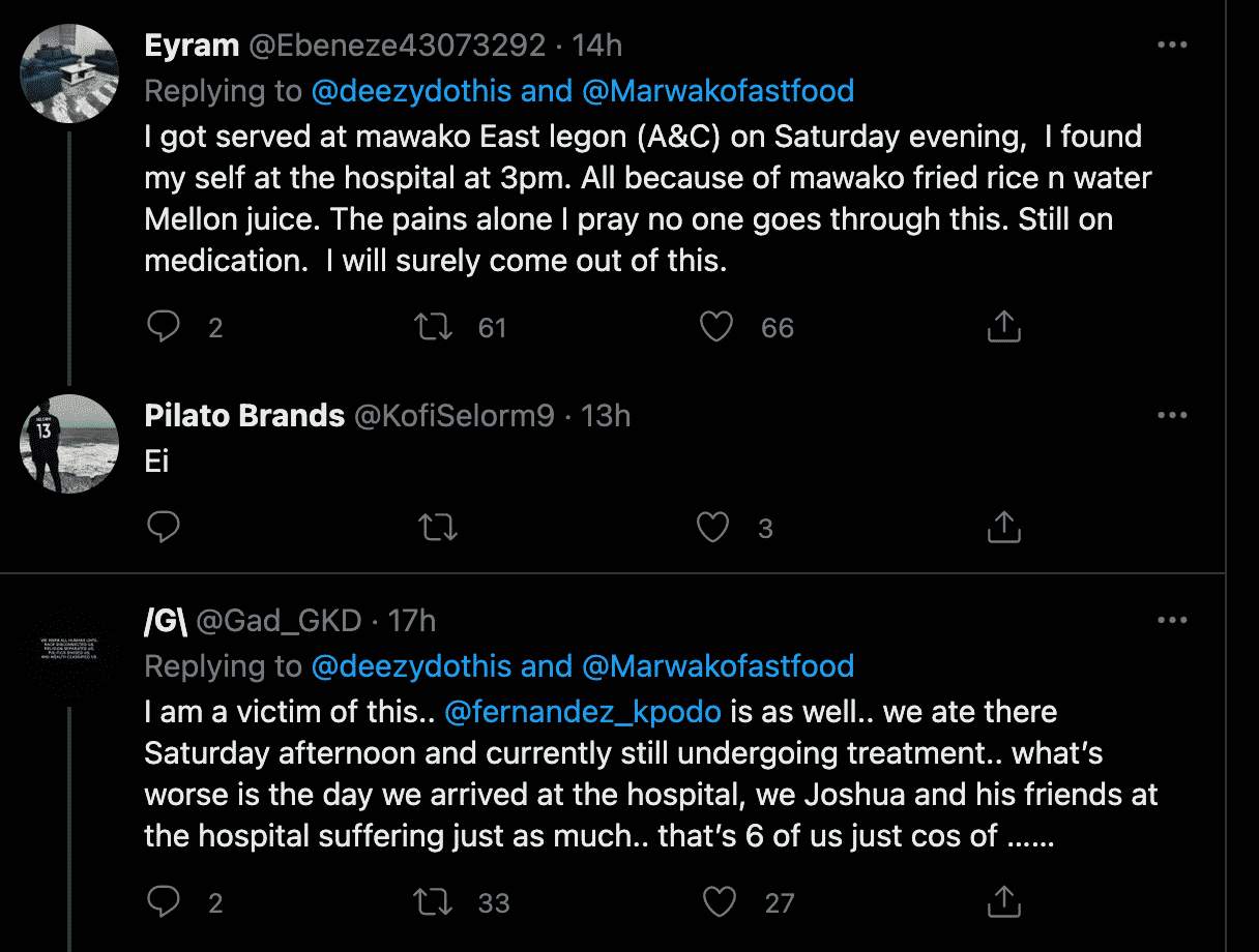 Ghanaians accuse popular Mawarko Restaurant of food poisoning