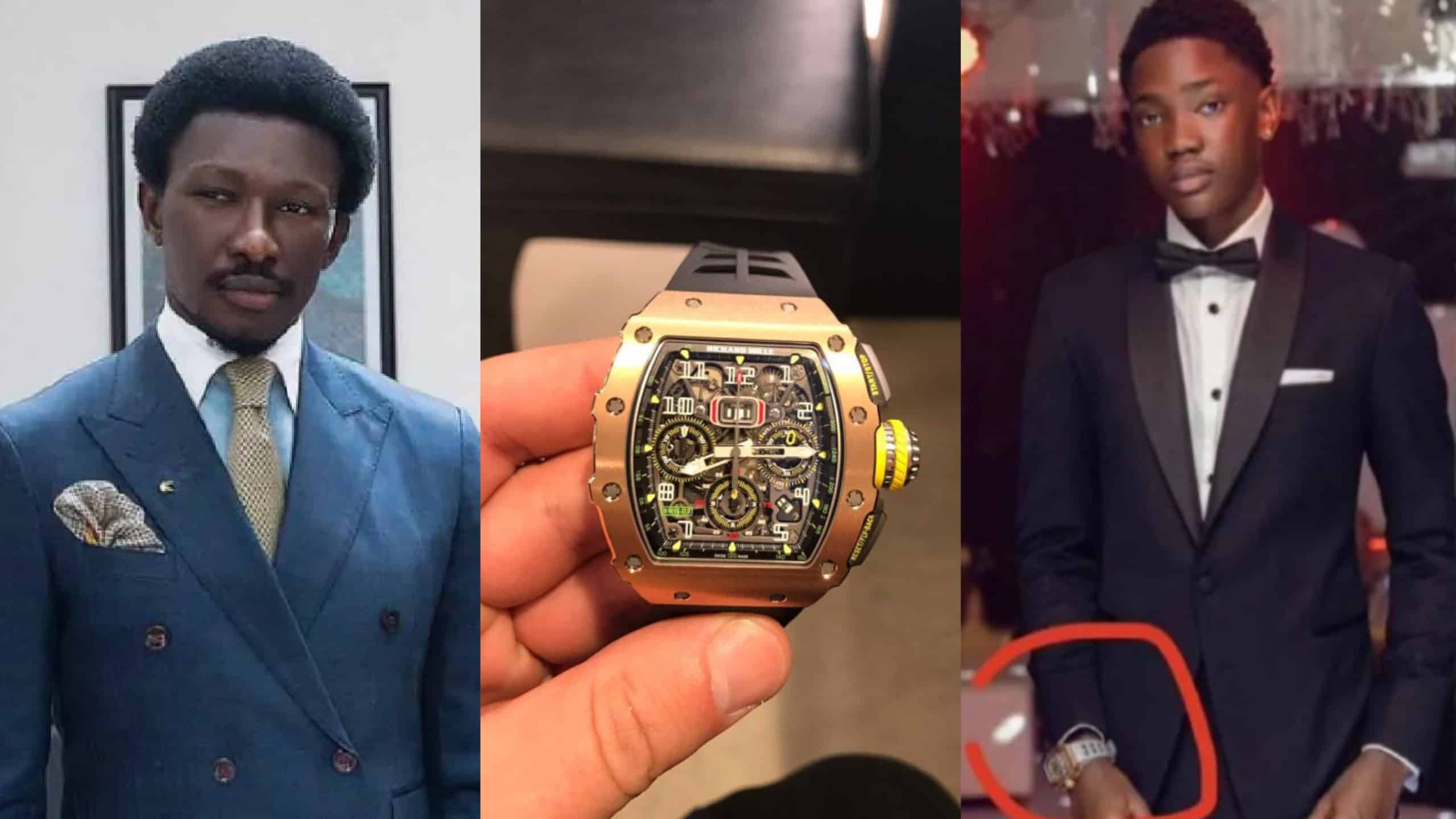 Nana Bediako Cheddar's son rocks GH¢3.2M Richard Mille watch to GIS Prom