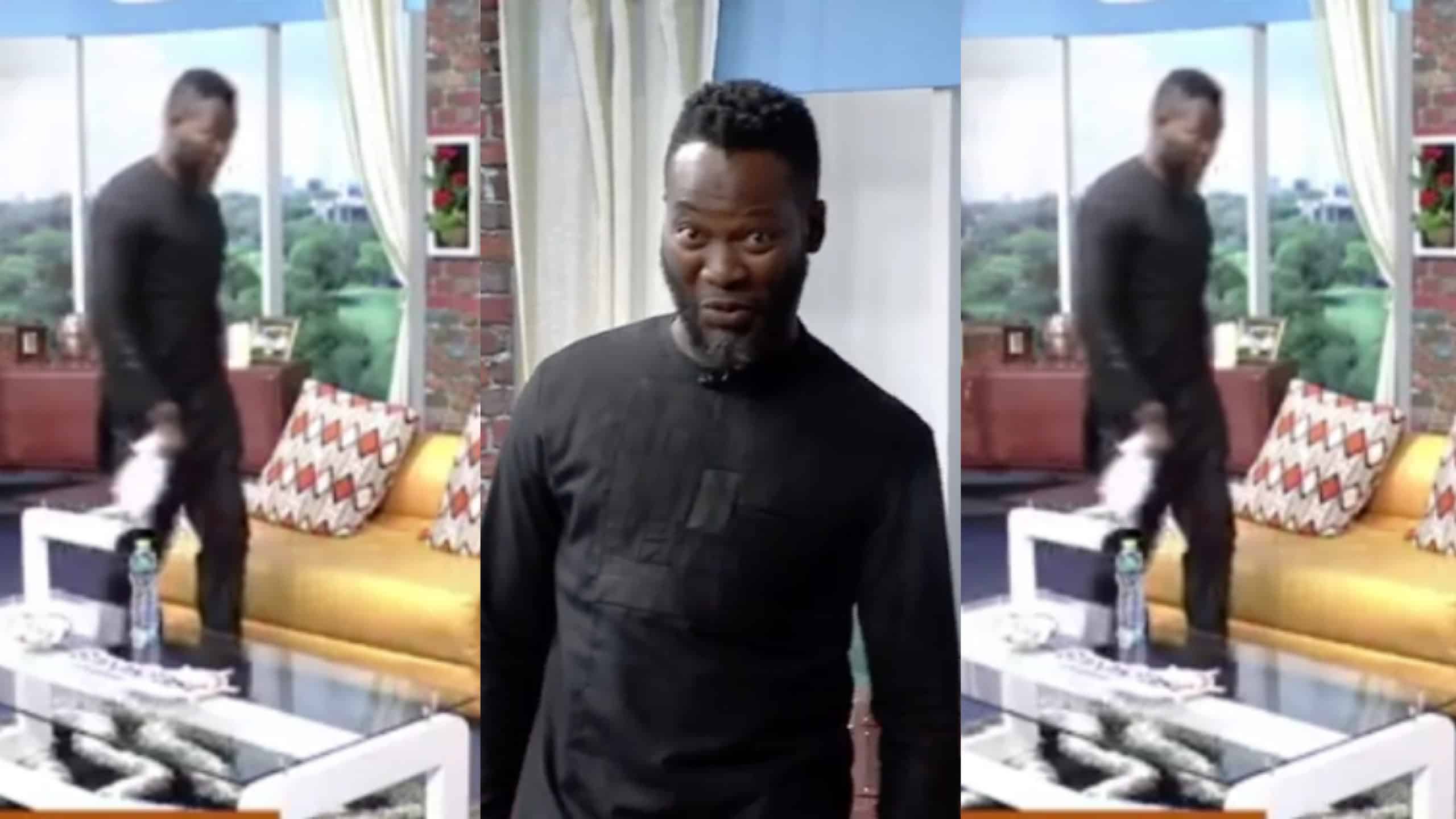 Actor Adjetey Anang recreates popular 'Pusher" walk on tv