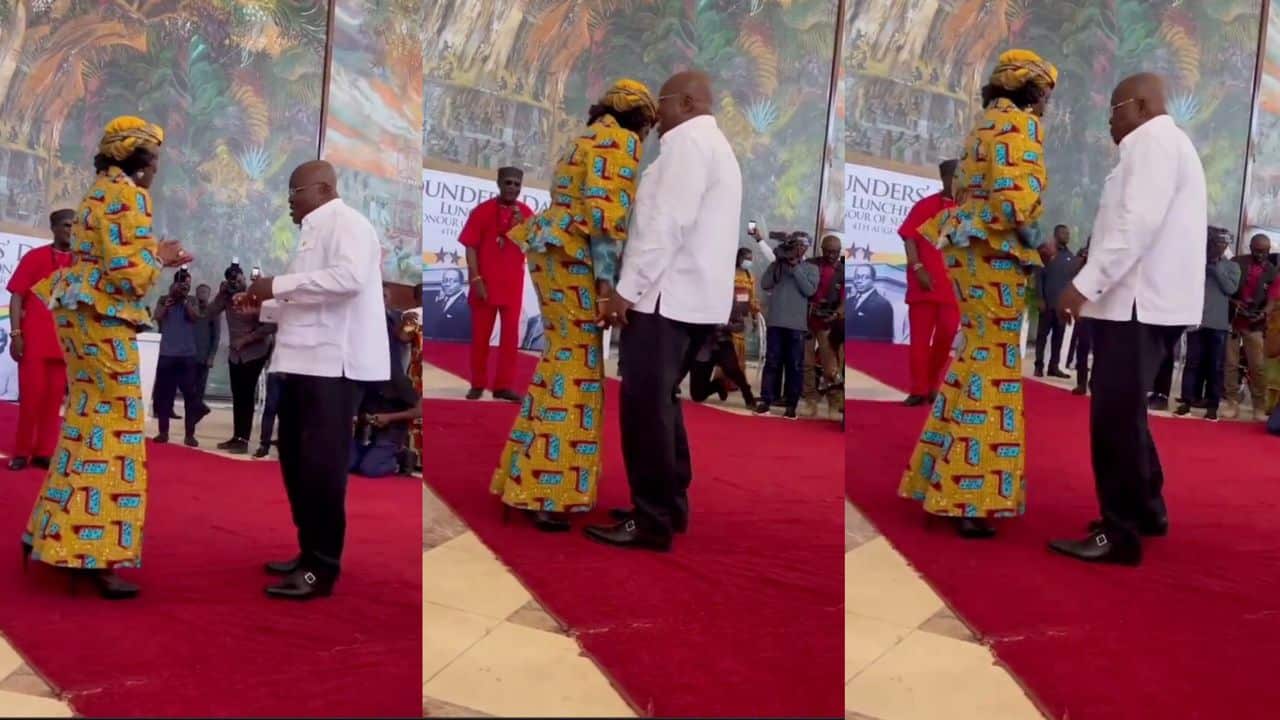 Prez Akufo-Addo hits the dance floor with late JJ's wife