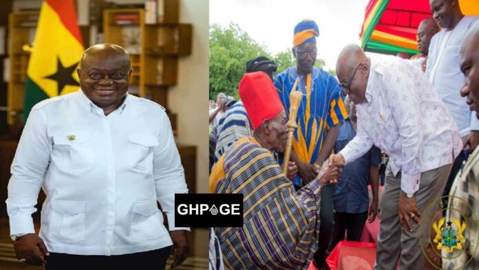 President Akufo Addo enskinned as 'Chief of Truth' at Daffiama-Bussie ...