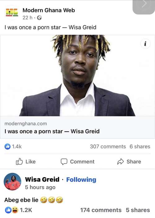 Wisa Greid retracts earlier claims of acting porno - GhPage