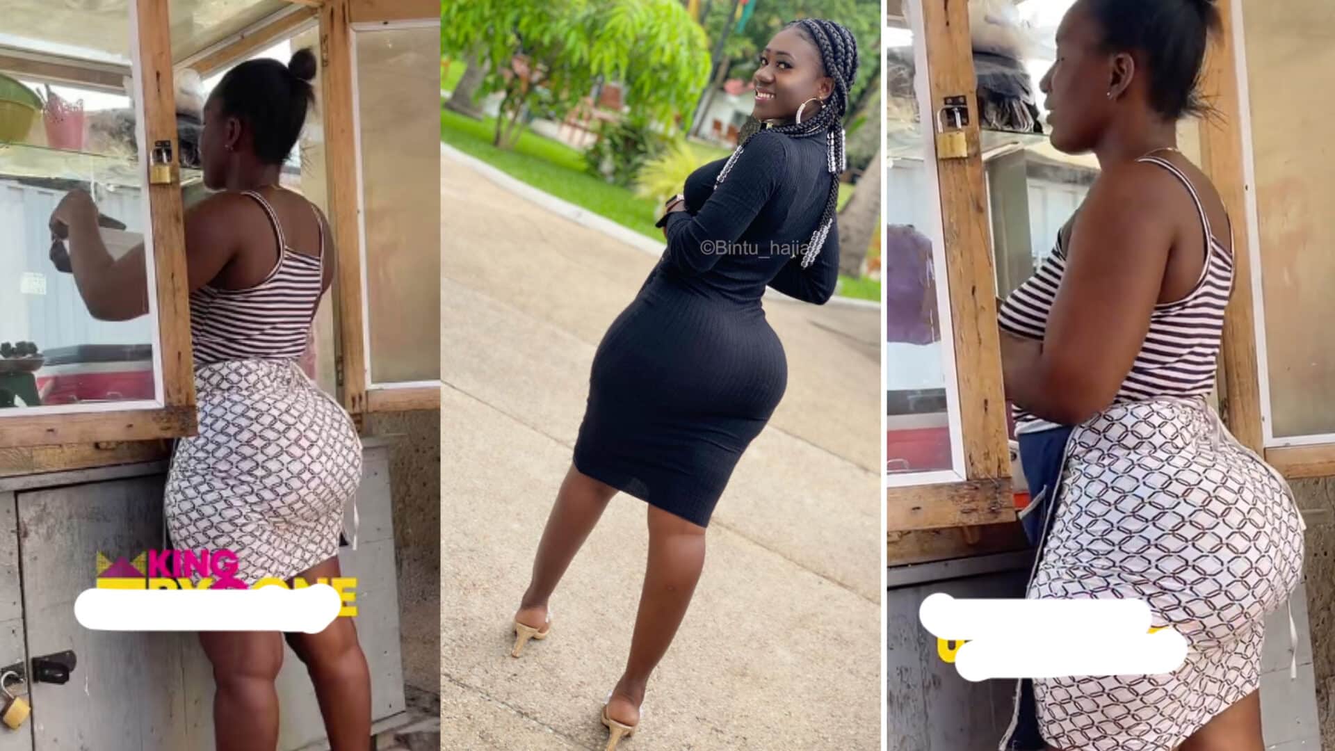 Gob3 seller with huge backside challenges Hajia Bintu on social media