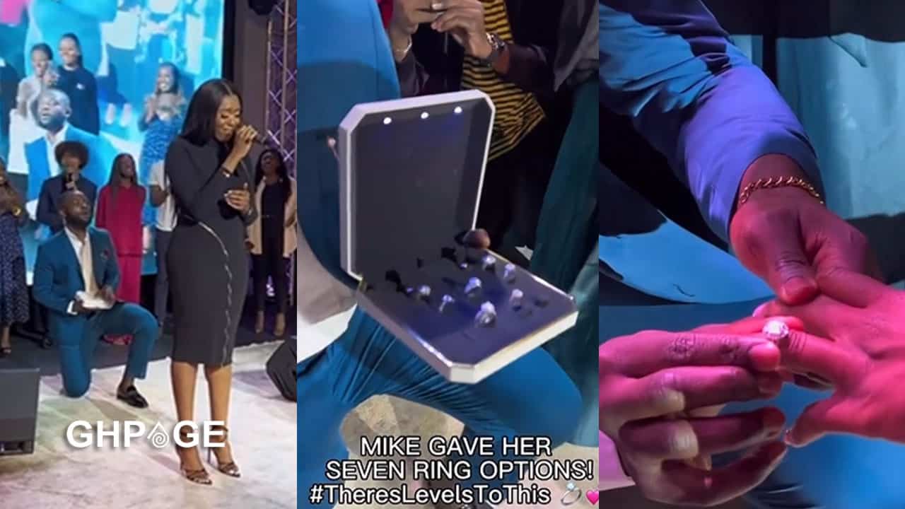 Man proposes to girlfriend with 7 rings during church service [Video ...