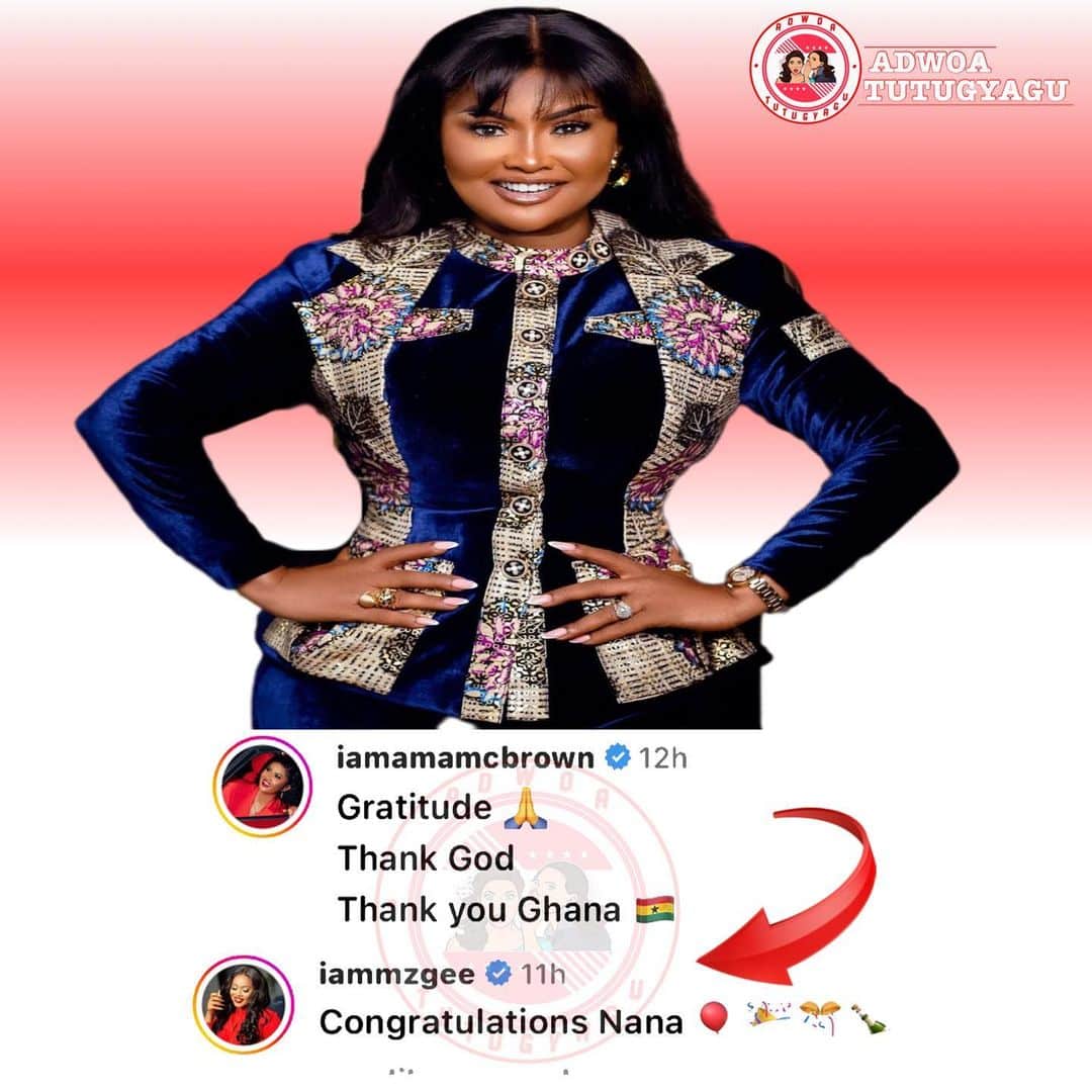 Mzgee congratulates Mcbrown on her first show on ONUA TV - GhPage