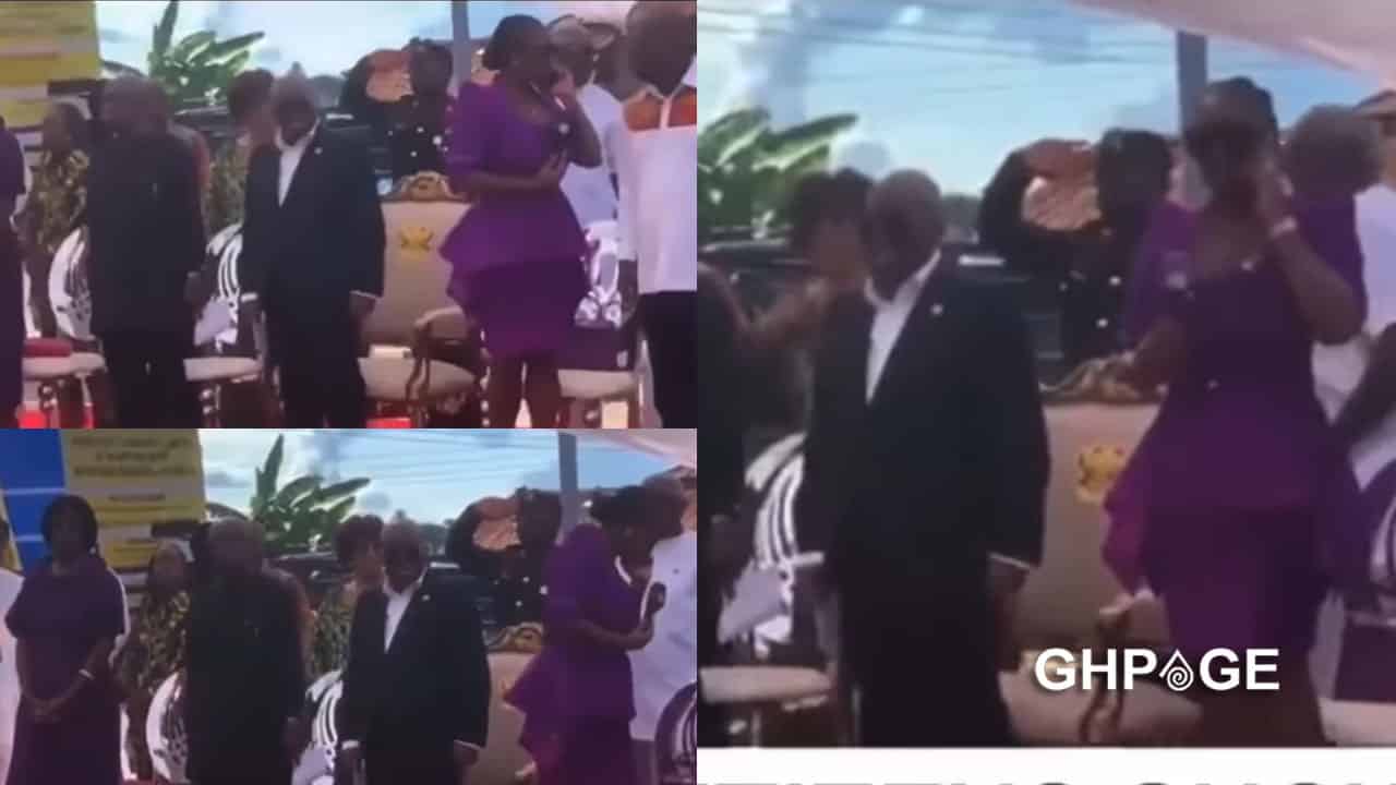 Video of Akufo-Addo's daughter speaking on phone during play of the ...