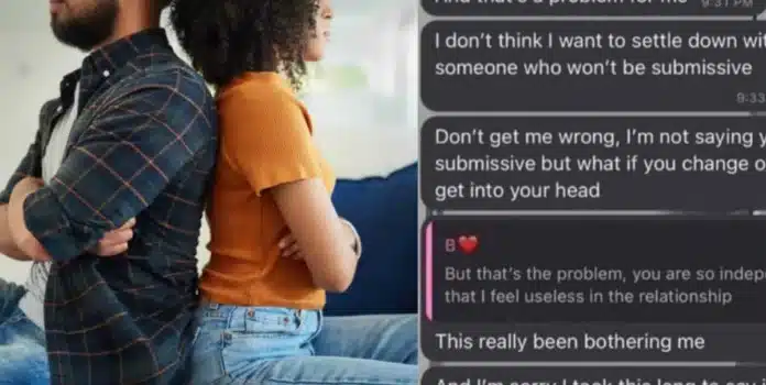 “You’re too independent and that makes me feel useless in the ...