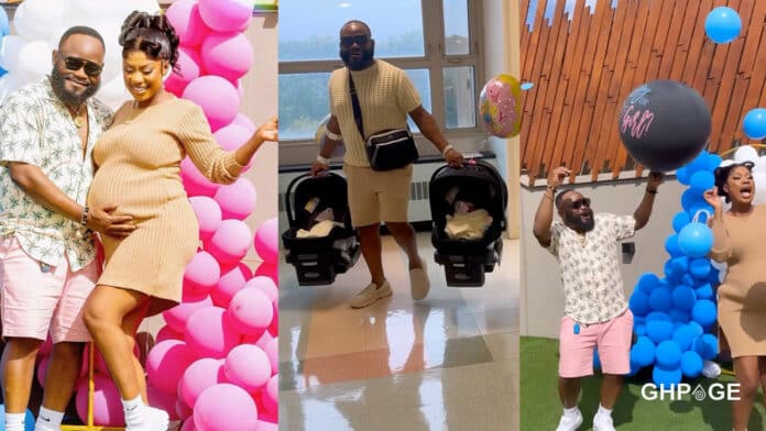 Selly Galley shows off the gender of her twins - GhPage
